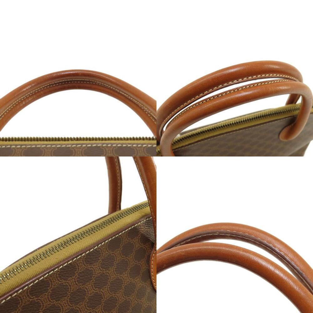 Celine | Bags | Celine Macadam Boston Leather Brown Handbag | Poshmark